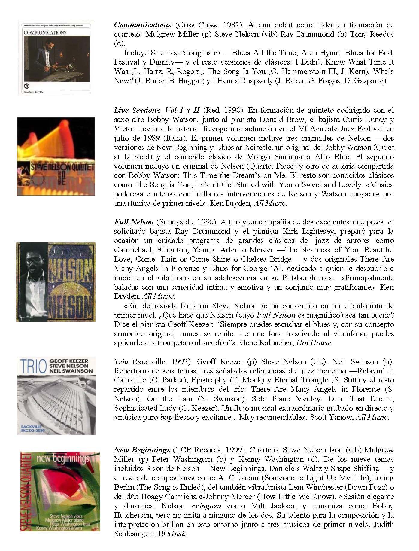 Steve Nelson Quartet. «Vibrante empatía» - Clasijazz